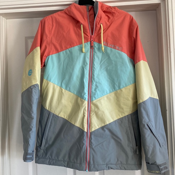 Billabong | Jackets & Coats | Billabong Pastel Colorblock Ski ...